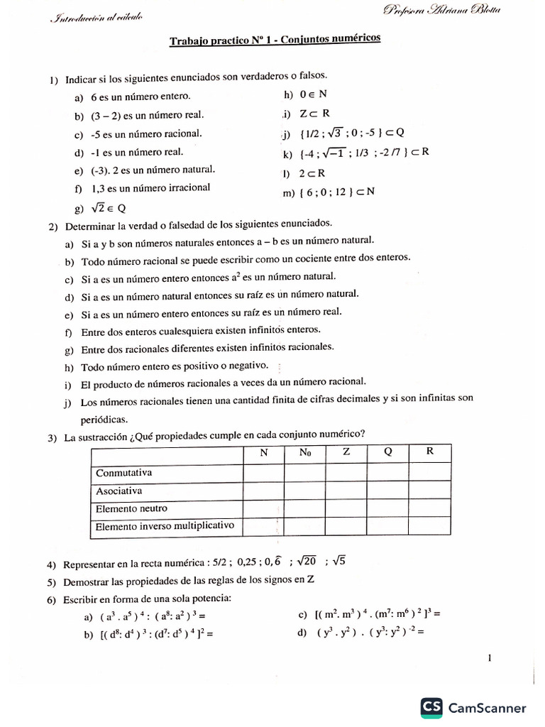 TP - 1 Introduccion Al Calculo | PDF