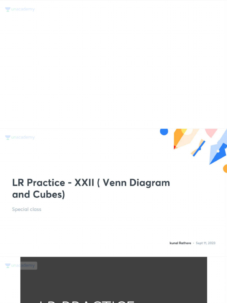 LR Practice XXII Venn Diagram and Cubes With Anno | PDF