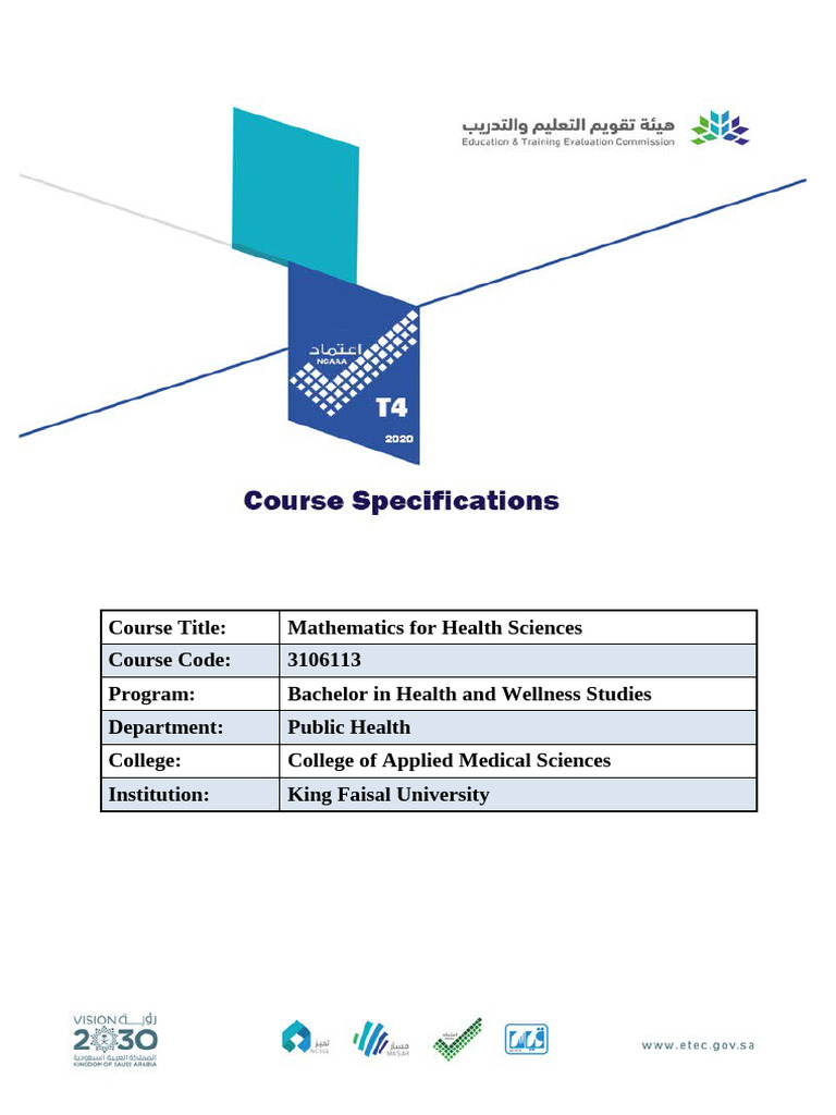 Mathematics For Health Sciences | PDF | Equations | Mathematics