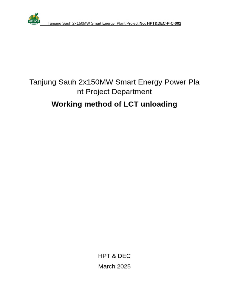 Working Method of LCT Unloading | PDF | Occupational Safety And Health ...
