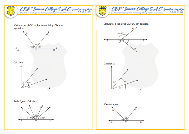 Geometría 1ro y 2do de Sec | PDF