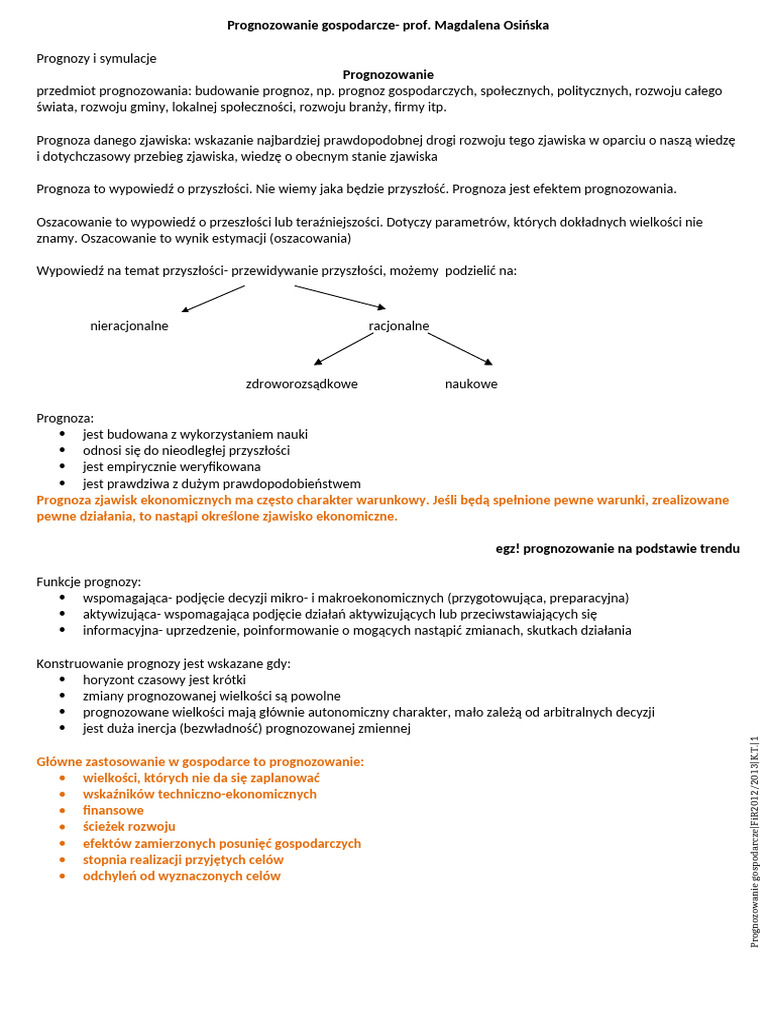 Prognozowanie-gospodarcze-wyk-ady-2015 | PDF