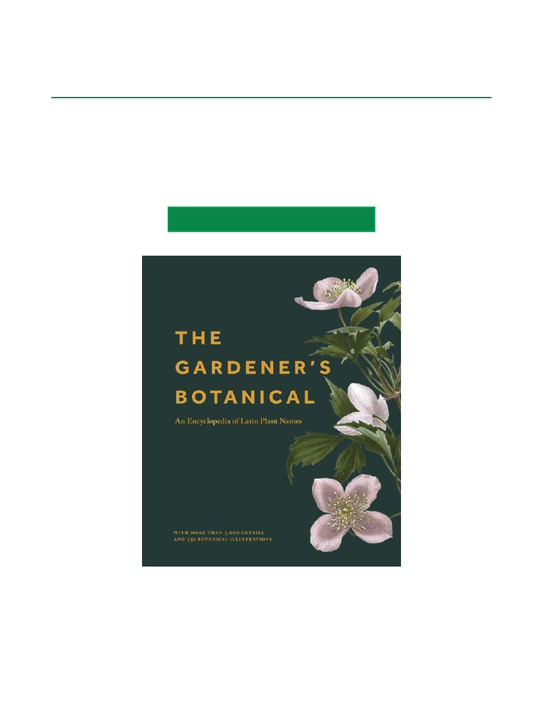 Gardener's Botanical: Latin Plant Names | PDF