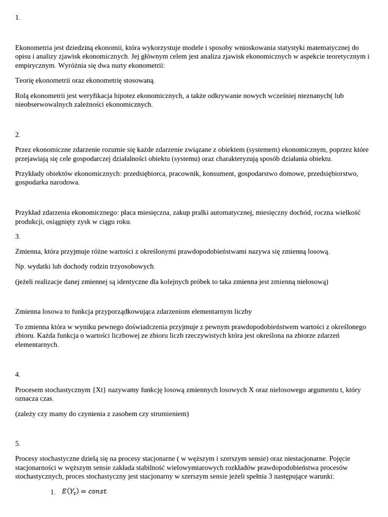 ekonometria_opracowania1 exam (1) | PDF