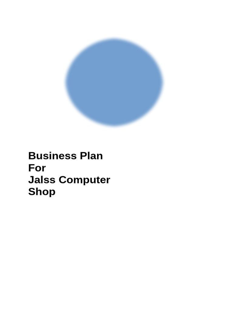 Jalss Computer Shop Business Plan | PDF | Point Of Sale | Technical Support