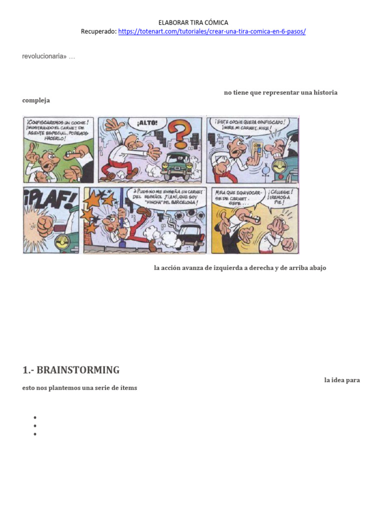 Cómo crear una tira cómica paso a paso | PDF | Cómics | Tiras cómicas
