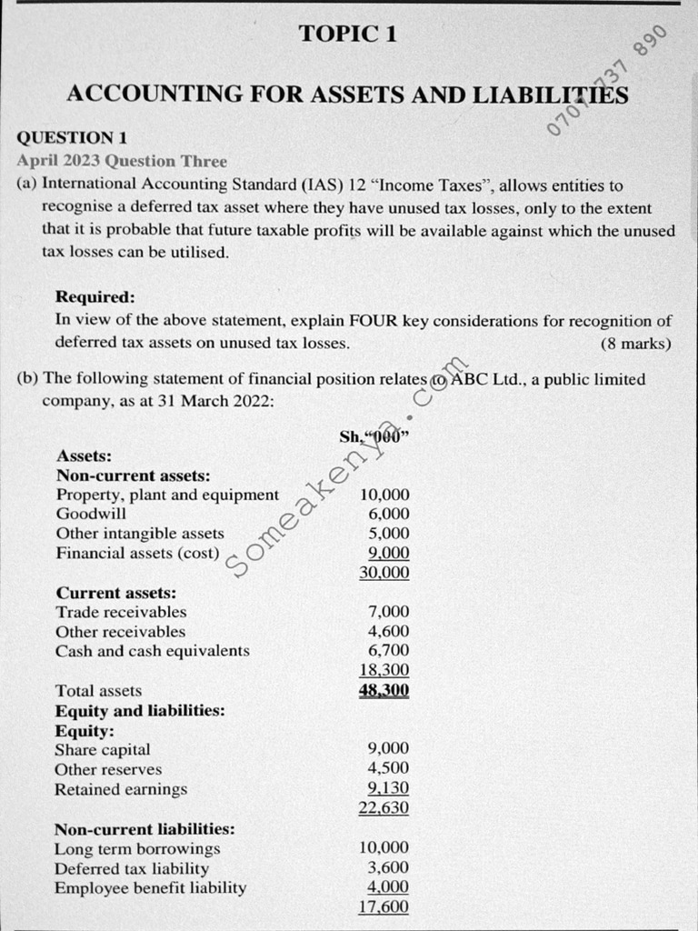 Accounting For Assets and Liabilities | PDF