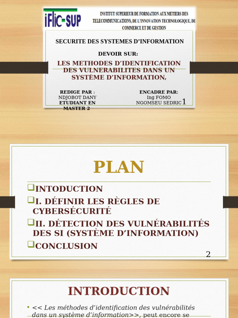 Securite Des Systemes D'information Devoir 1-1 | PDF | Sécurité des systèmes d'information ...
