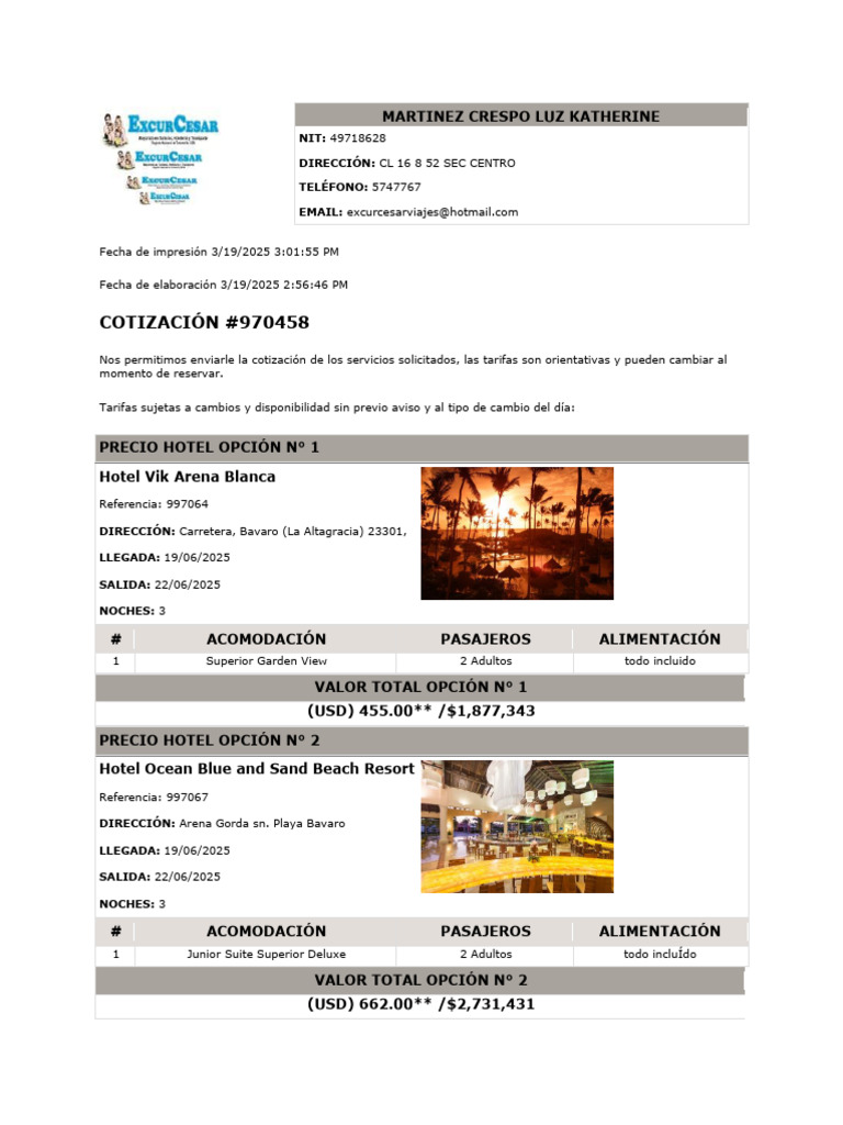 Cotizacion 970458 PUJ | PDF | Edificios y estructuras