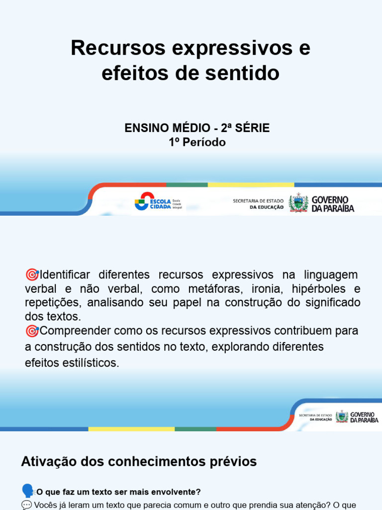 Recursos Expressivos na Linguagem Textual | PDF | Metáfora