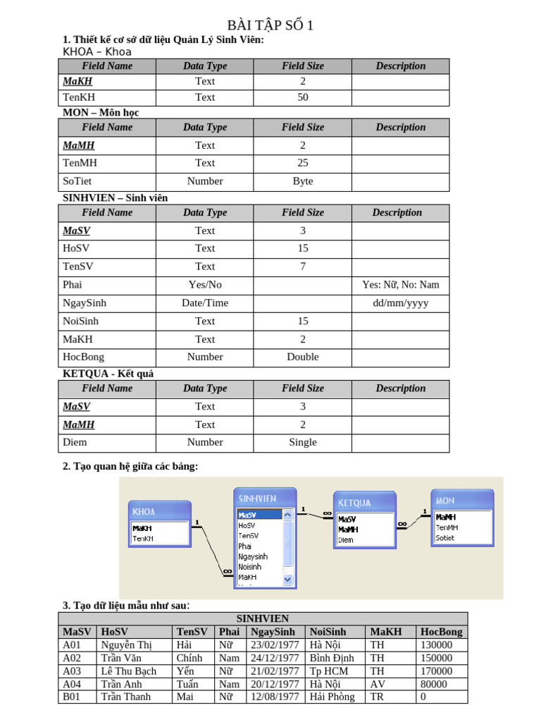 Bai_tap_Access_khoi_11 | PDF