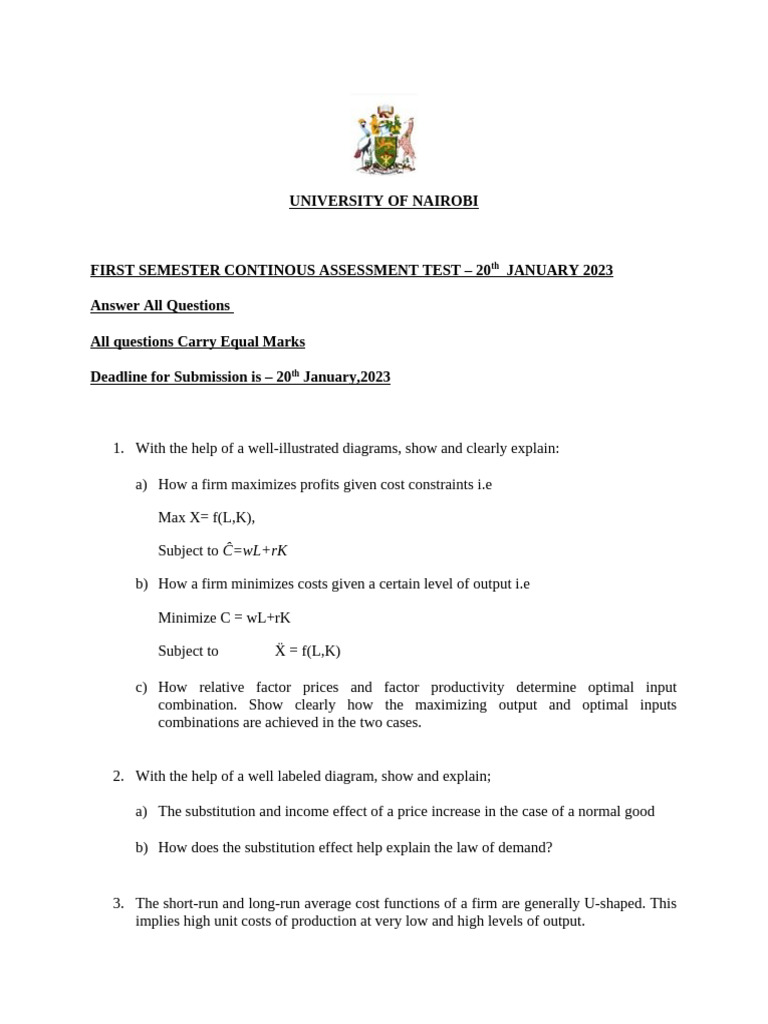 University of Nairobi: Ĉ WL+RK | PDF