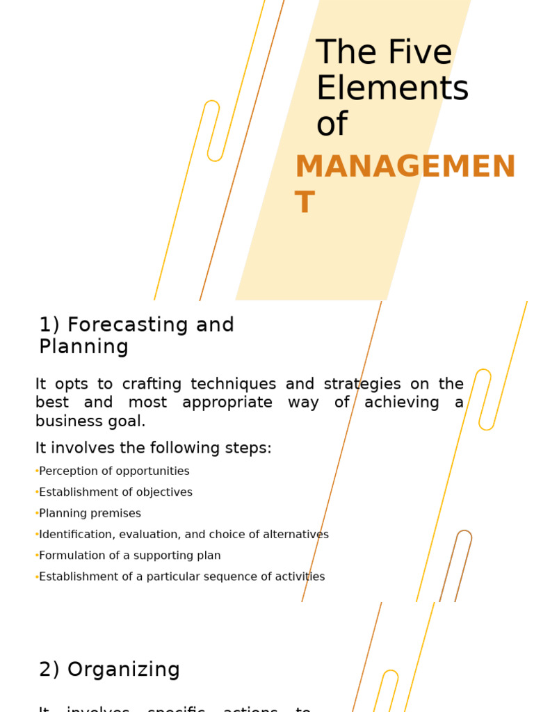 EDL 203 Five Elements of Management | PDF