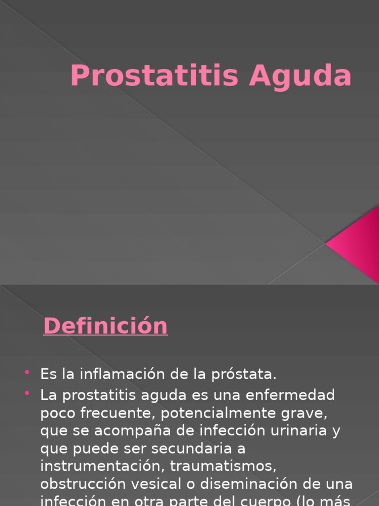 Prostatitis Aguda | PDF | Enfermedades del sistema genitourinario ...