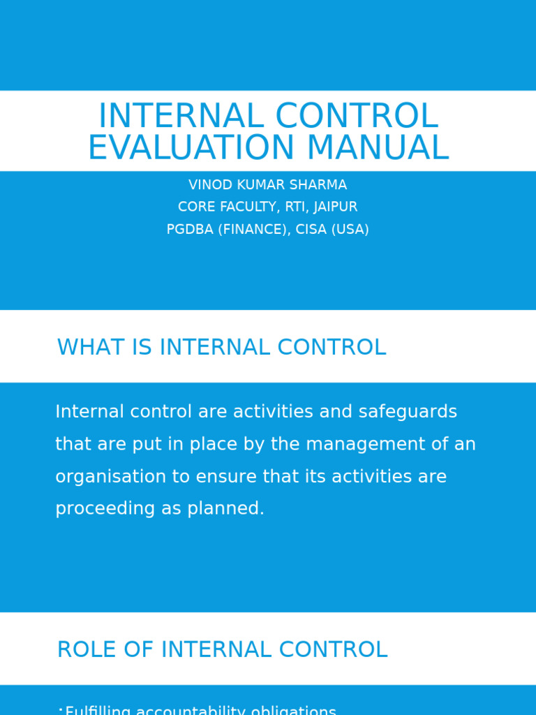 Internal Control Evaluation Manual 20210415103553 | PDF | Internal ...