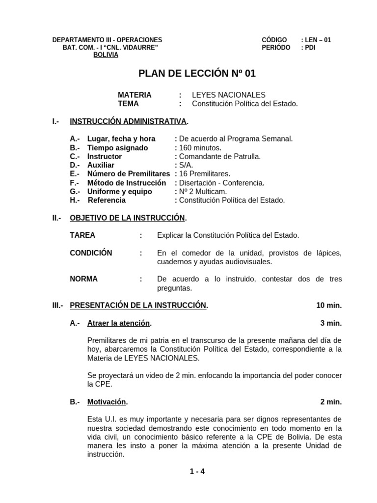 01 Len Constitución Política Del Estado 3 Pdf Derechos Bolivia