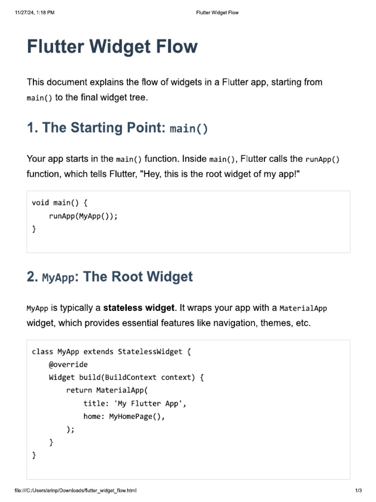 Widgets Basic Flutter | PDF