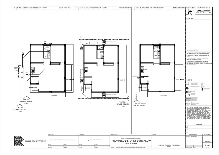 PL17 Water Supply Layout Sanitary Drain Layout Storm Drain Layout ...