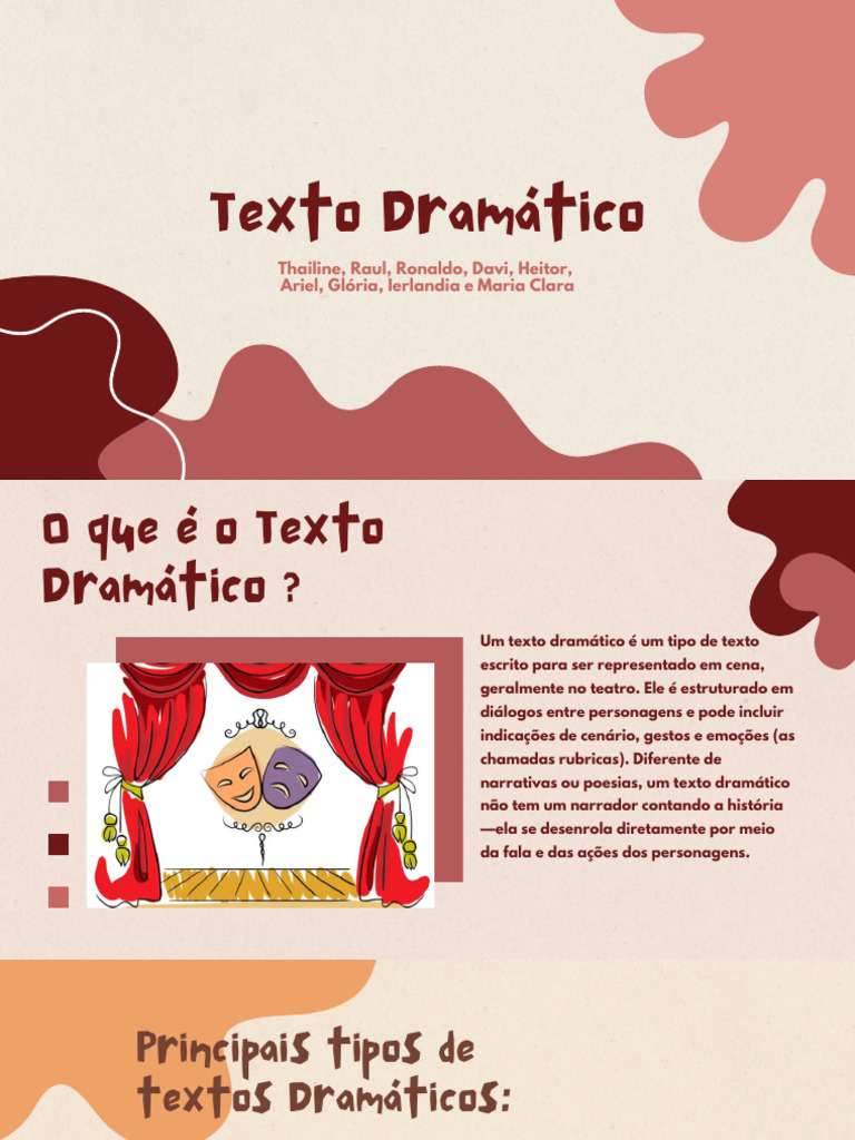 Apresentação Texto Dramatico PDF | PDF