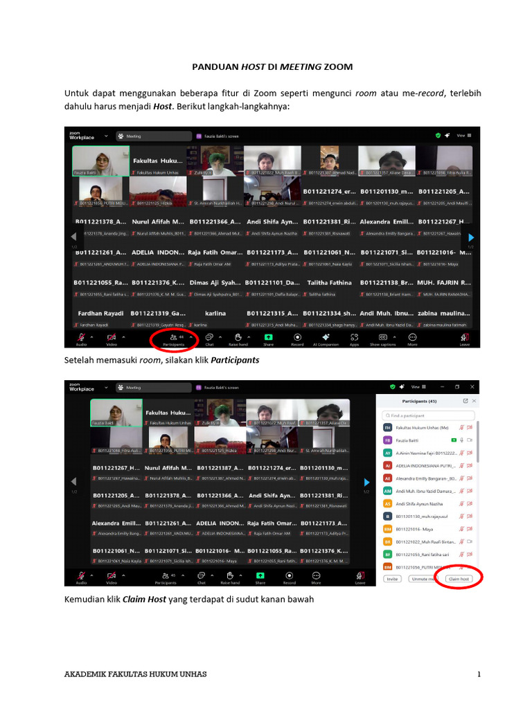 Panduan Host Zoom Meetings Pdf