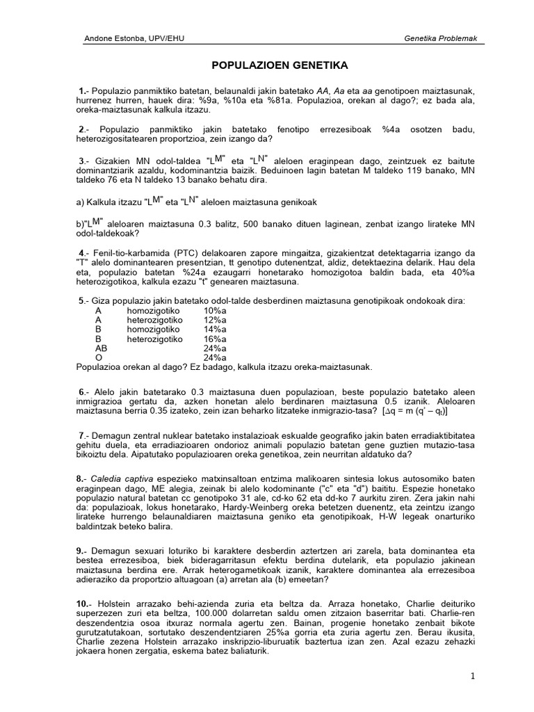 8P-Populazioen_genetika | PDF