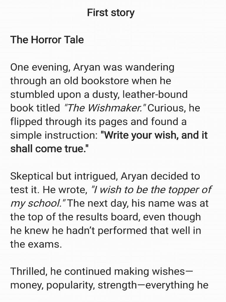 Horror Tale | PDF
