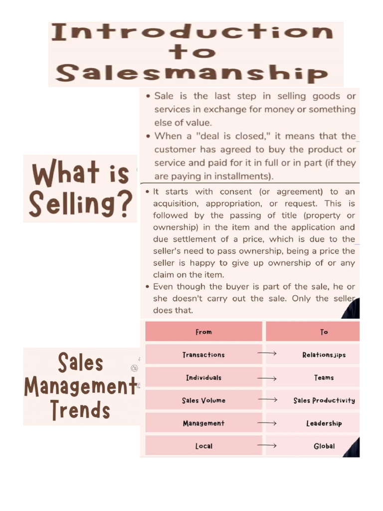 Salesmanship | PDF