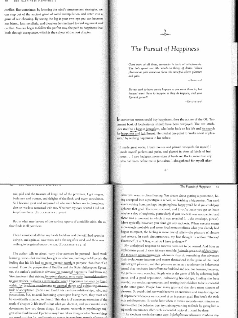 Haidt The+Pursuit+of+Happiness | PDF | Happiness | Stoicism