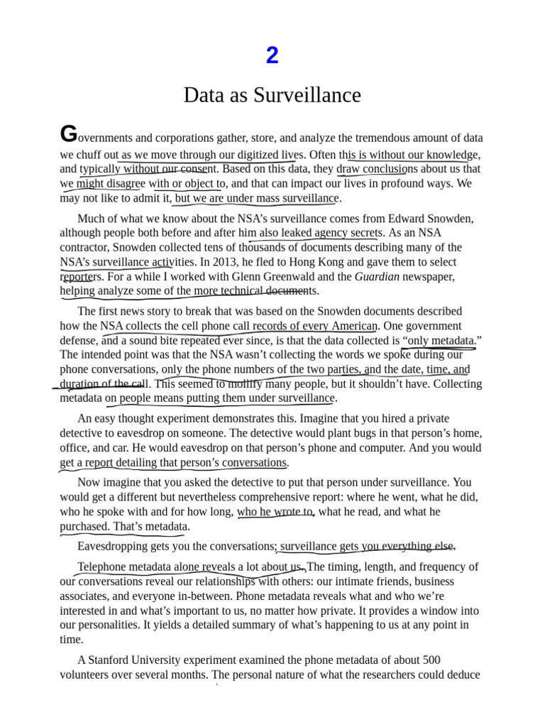 Data Surveillance: Impacts and Insights | PDF | Surveillance | Edward ...