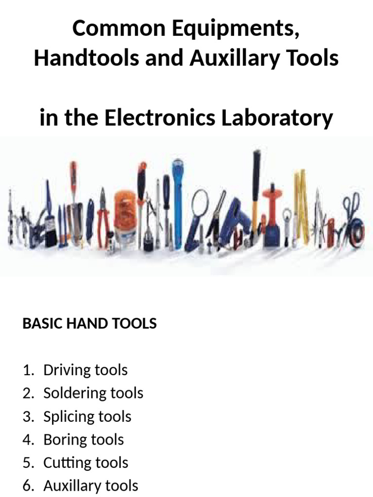 Discussion 2 Common Tools Equipments | PDF | Voltage | Screw