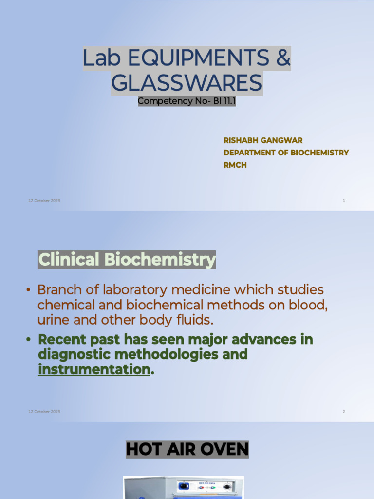 Essential Biochemistry Lab Equipment | PDF | Centrifuge | Elisa