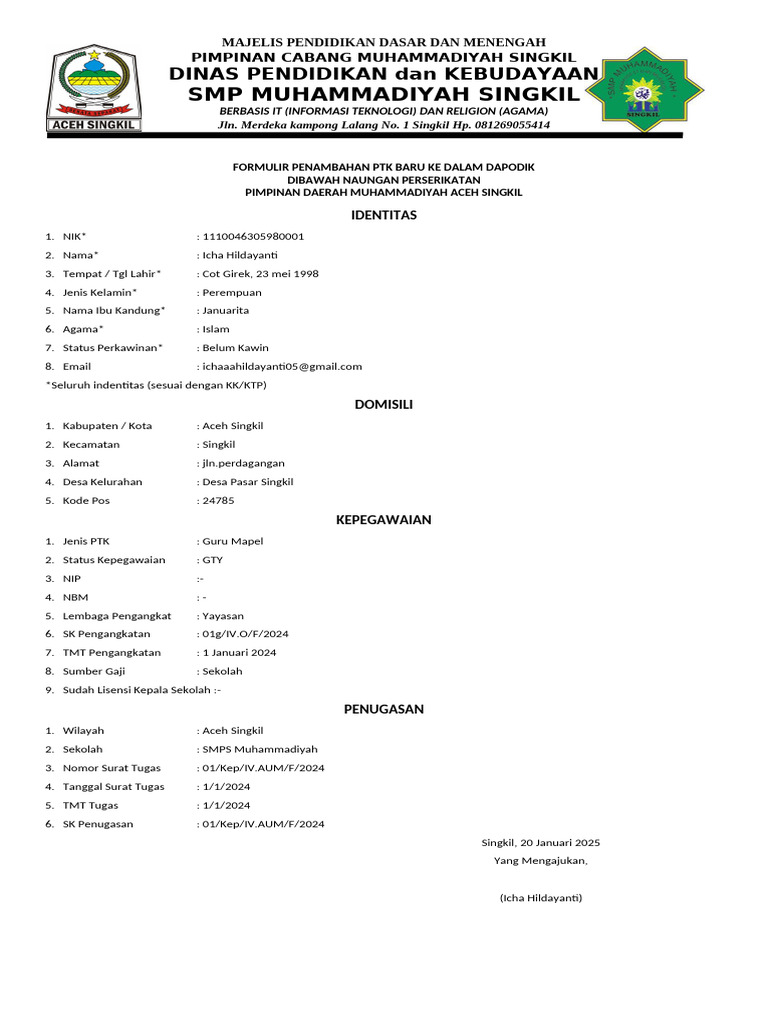 ICHA HILDAYANTI | PDF