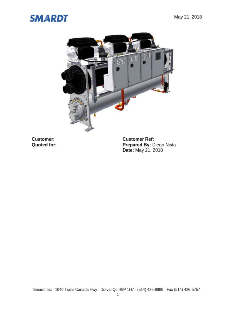 Smardt Water-Cooled Chiller Specs | PDF | Mechanical Engineering | Home ...