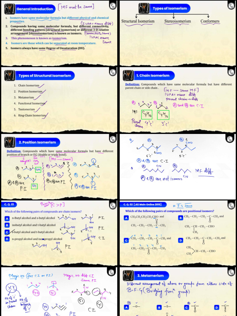 N-up-PDF Some Basic Principles and Techniques Isomerism One Shot Class ...
