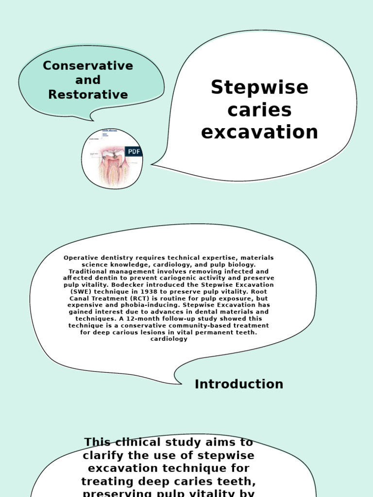 Conservative and Restorative: Stepwise Caries Excavation | PDF | Human ...