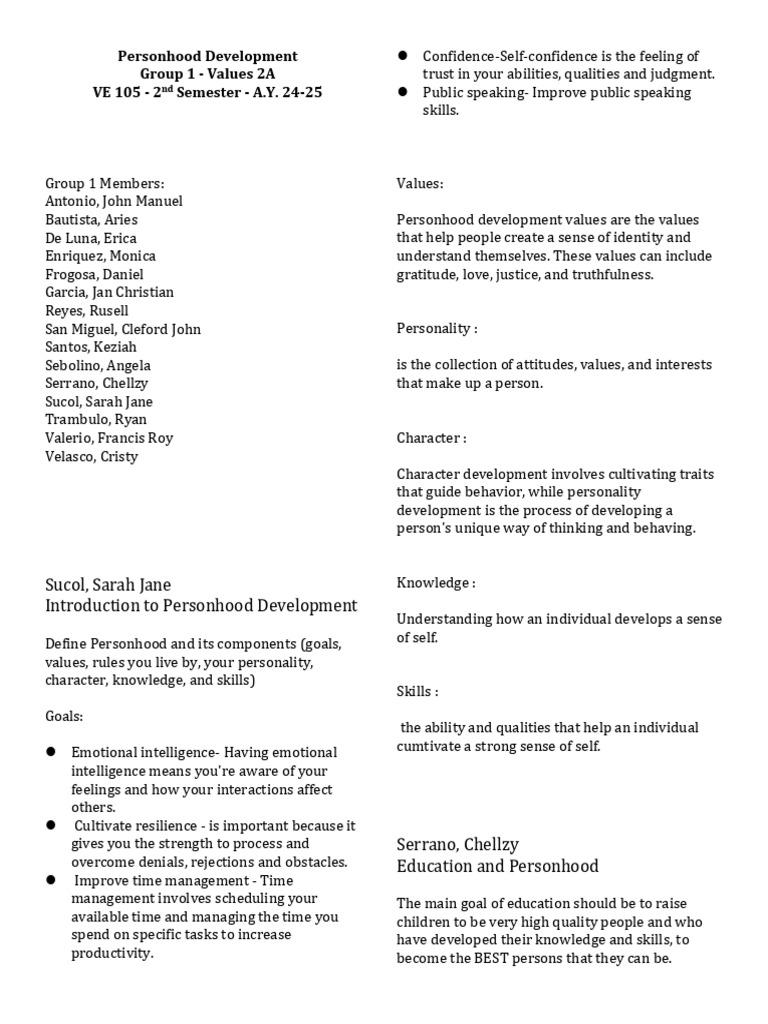 Cultivating Personhood Development | PDF | Soul | Reason