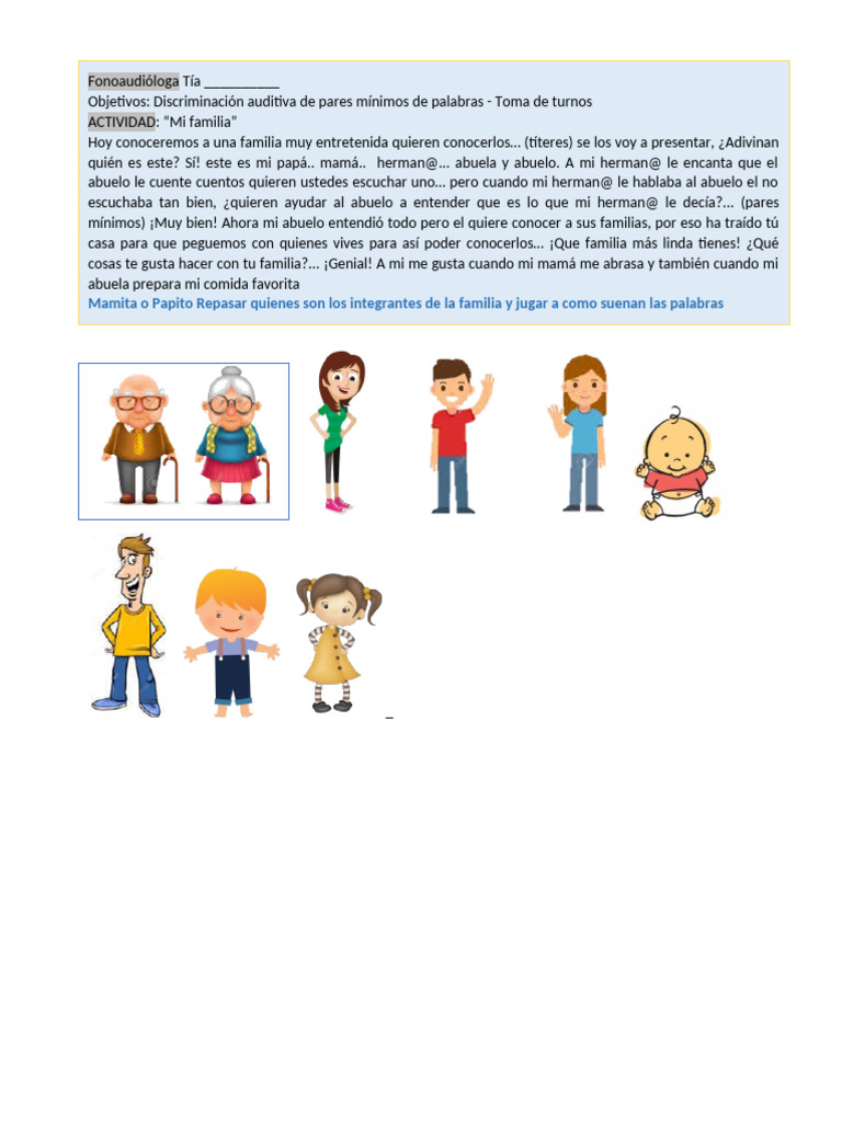 Actividad Mi Familia 2 | PDF