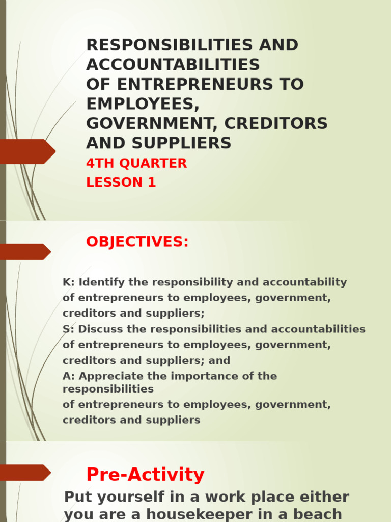 Business Ethics Lesson 1 Quarter 2 For Students | PDF | Employment | Loans