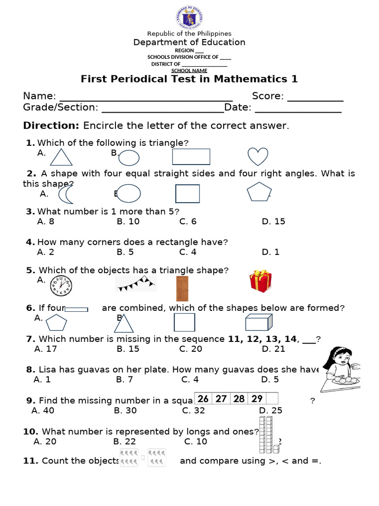 Q1 PT Mathematics | PDF | Shape | Euclidean Plane Geometry