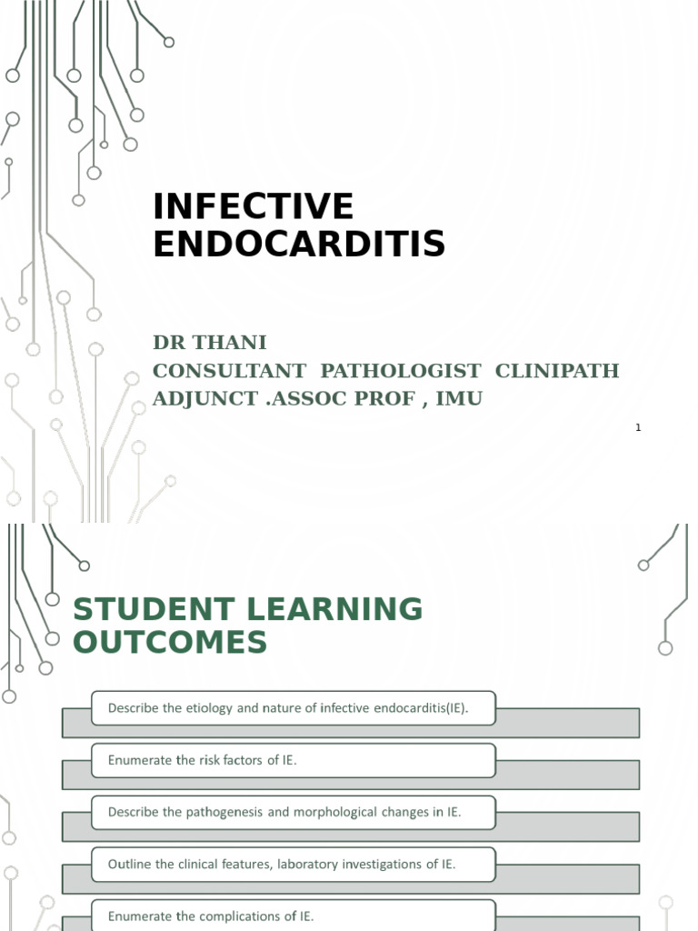 Acute Infective Endocarditis Overview | PDF | Heart | Heart Valve