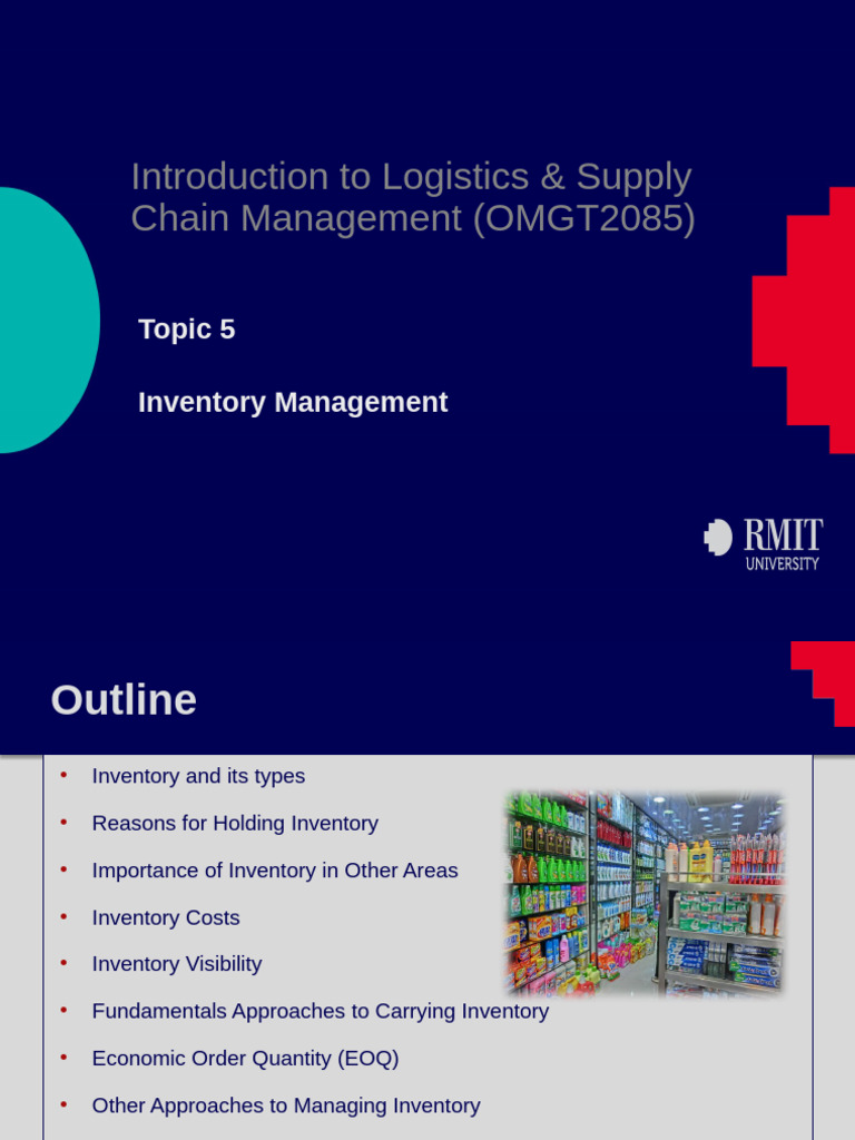 Topic 05 Inventory Management Pdf Inventory Logistics