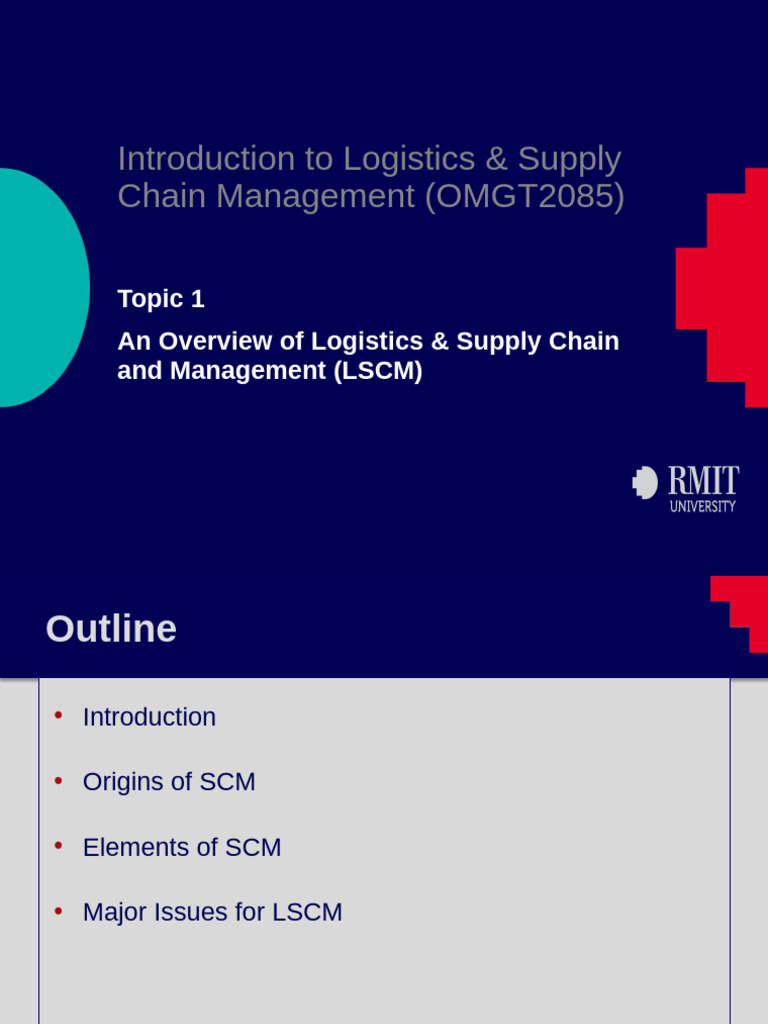 Topic 01 - An Overview of Logistics - Supply Chain and Management (LSCM) | PDF | Supply Chain ...