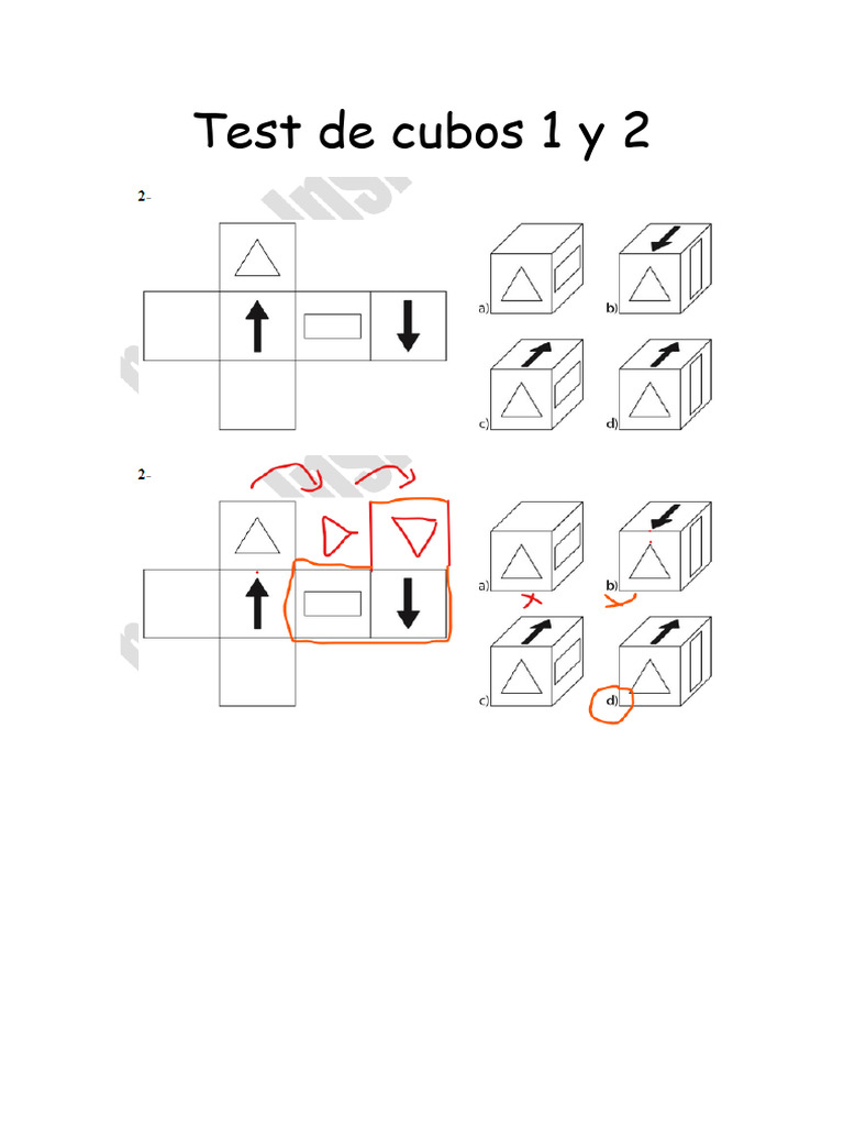 Test de Cubos 1 y 2 Corregidos | PDF