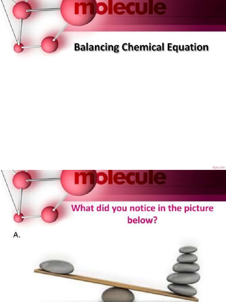 Balancing Chemical Reaction | PDF