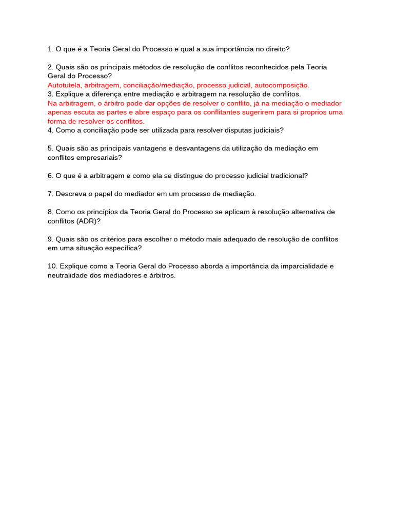 Teoria Geral Do Processo Pdf