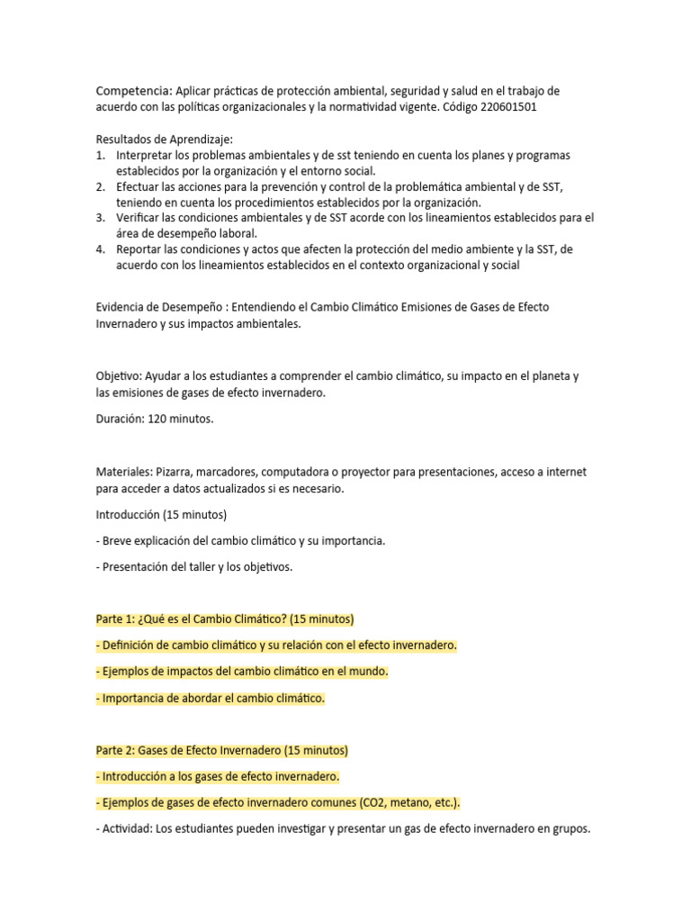 Evidencia de Desempeño (Medio Ambiente) | PDF | Entorno natural | Gases de efecto invernadero