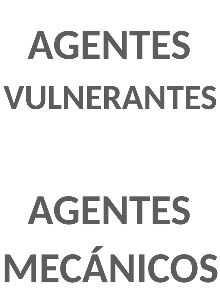 Agentes Vulnerantes: Tipos y Ejemplos | PDF