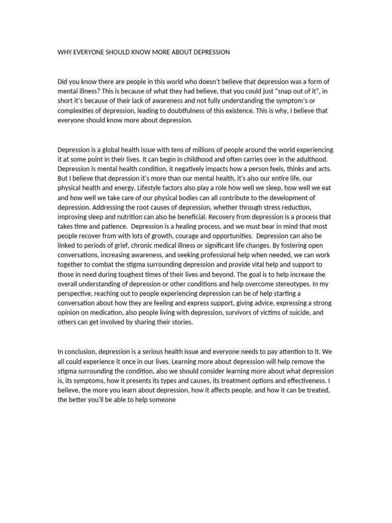 Understanding Depression: Key Insights | PDF | Major Depressive ...