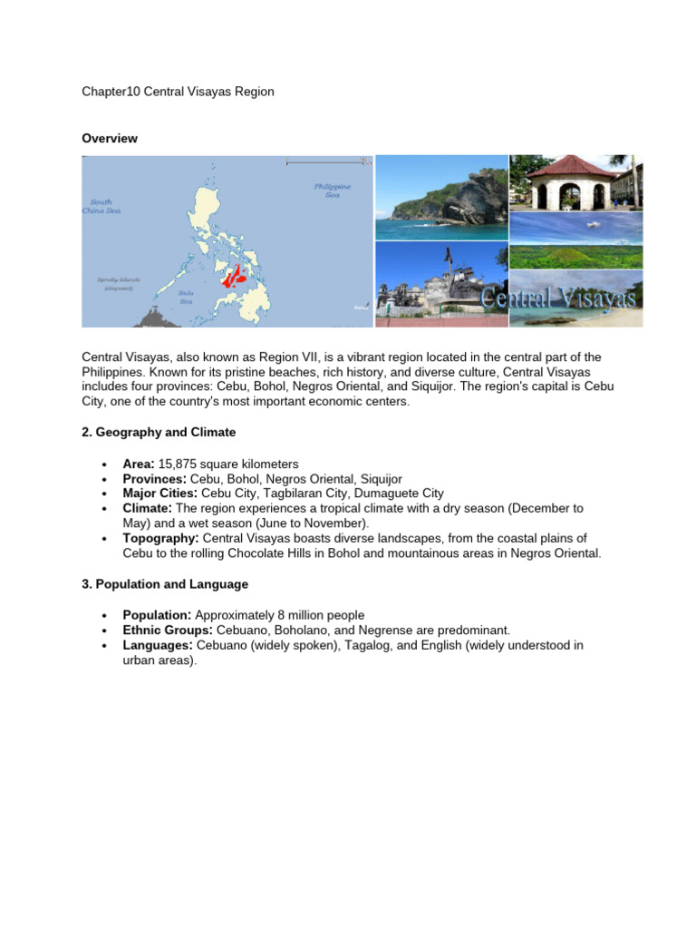Chapter10 Central Visayas Region | PDF | Cebu