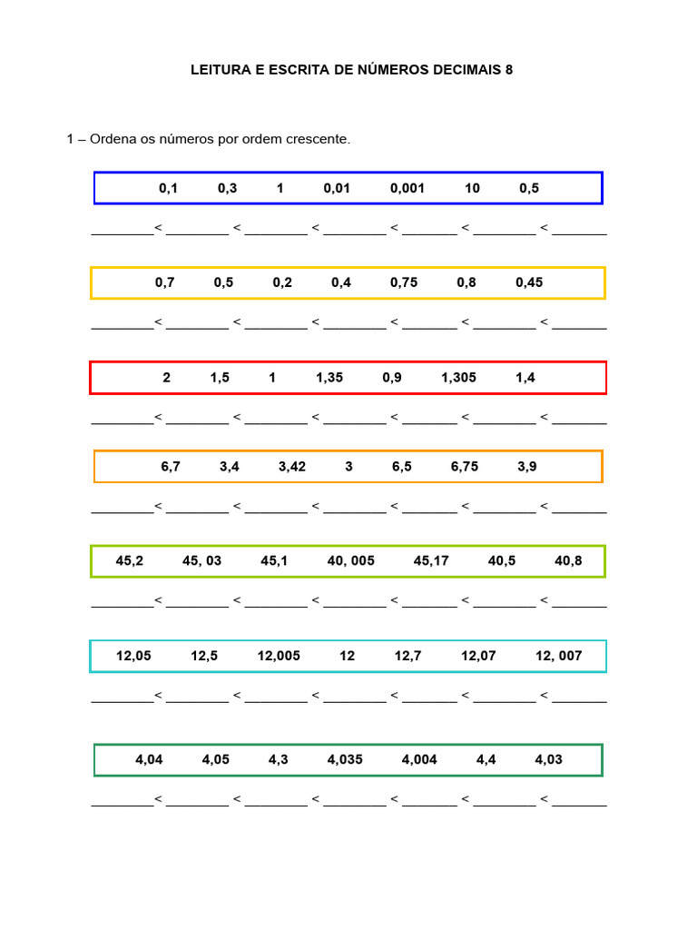 Ficha_matematica_4_ano_LEITURA_E_ESCRITA_DE_NUMEROS_DECIMAIS | PDF